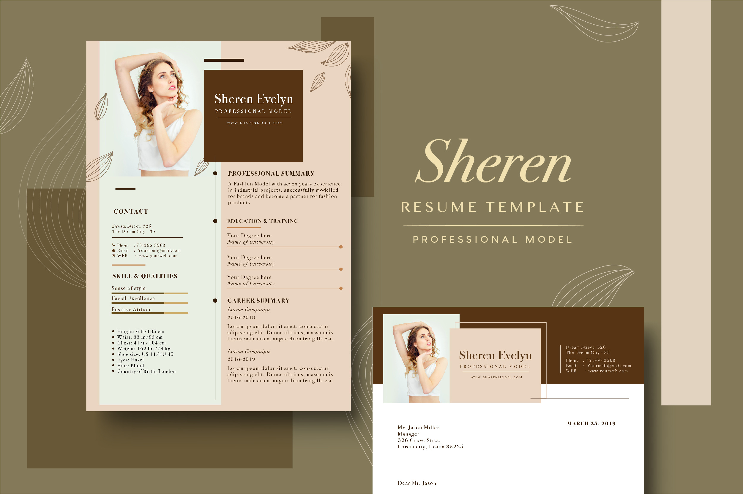 Resume Template - Sheren, a Resume Template by OtpirusGraphic