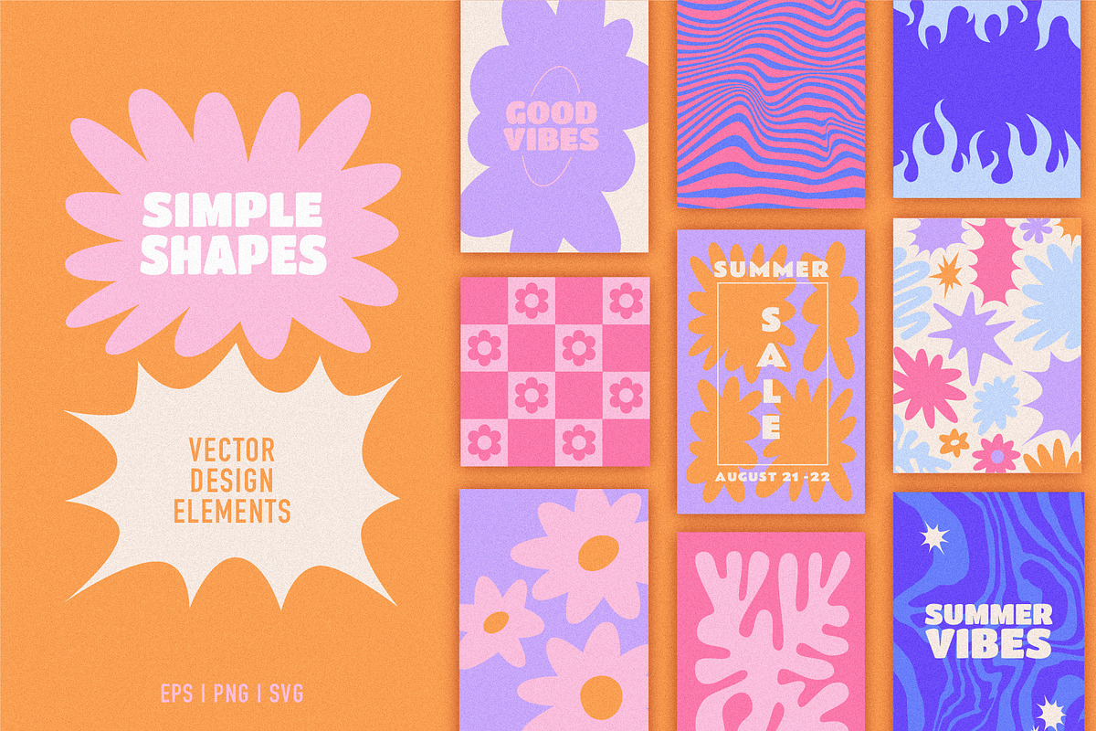 Simple shapes - design elements, a Background Graphic by venimo
