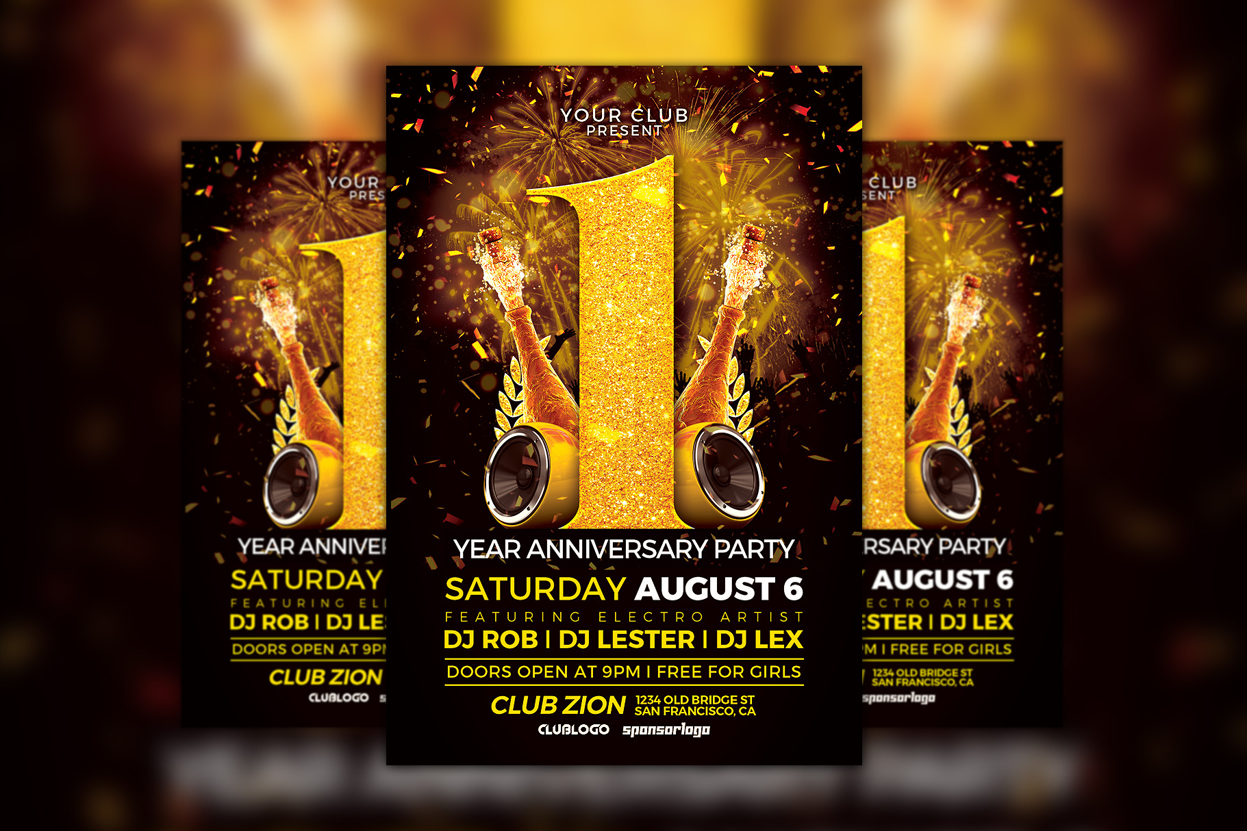 Anniversary Party Flyer Template, a Flyer Template by Flyermind