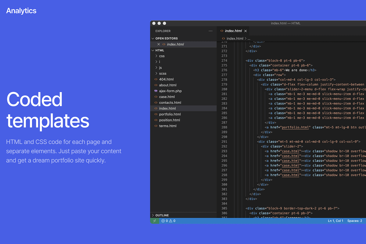 Analytics HTML Templates | Creative Market