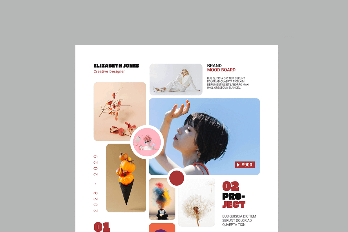 Brand Mood board Template Layout