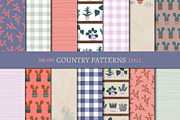 Country Patterns Scrapbook Paper, a Pattern Graphic by Patterns for Dessert
