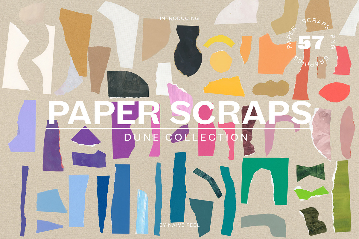 Paper Scraps, a Texture Graphic by Naive Feel | Creative Market