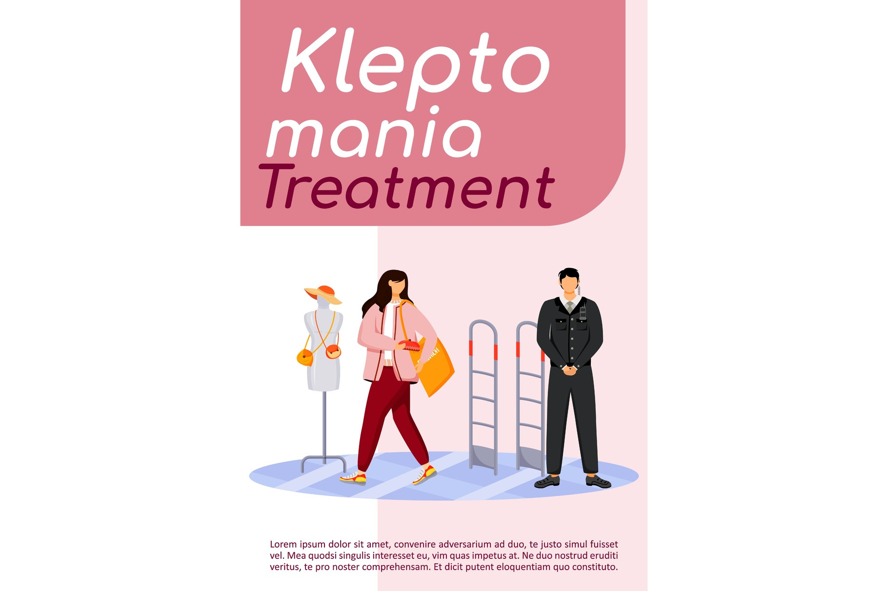Kleptomania treatment poster | Flyer Templates ~ Creative Market