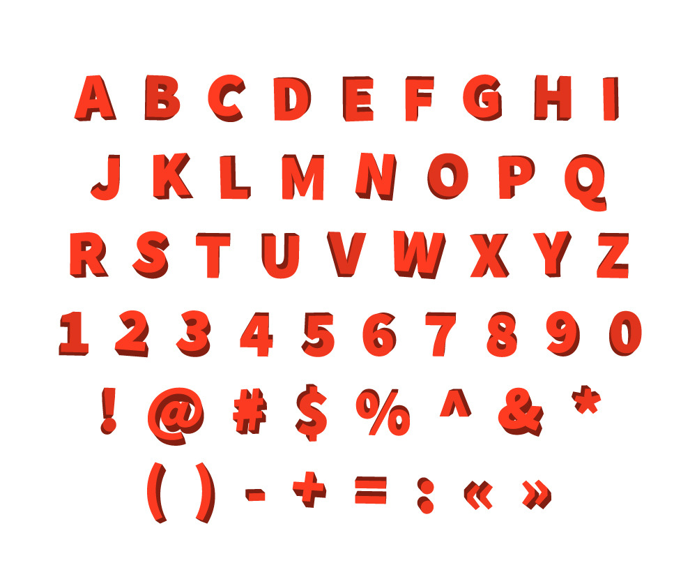 Decorative red font | Graphic Objects ~ Creative Market