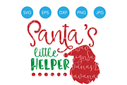 Santas Little Helper Christmas SVG, an Illustration by SavanasDesign