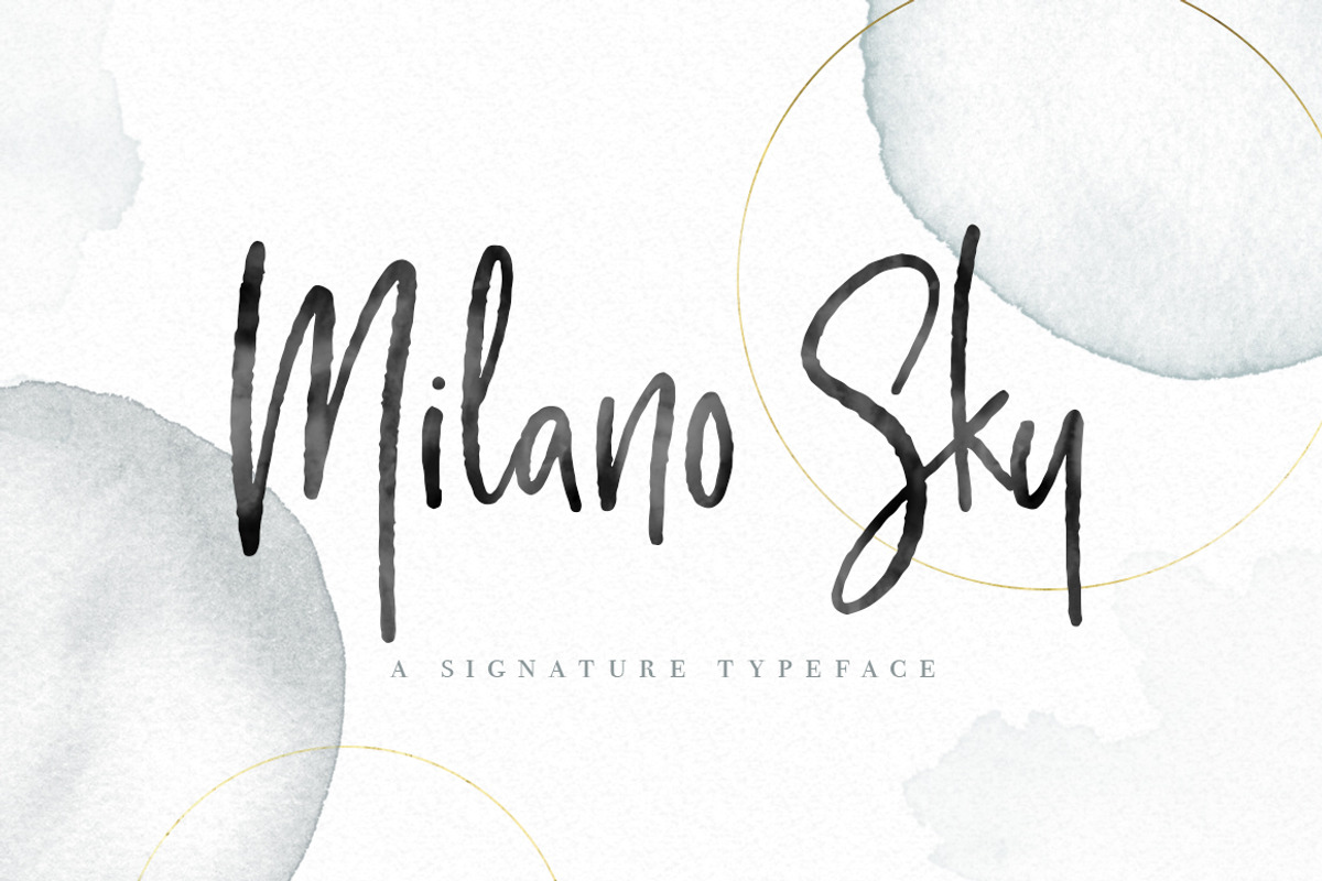Milano Sky handwritten Script font, a Script Font by By Lef
