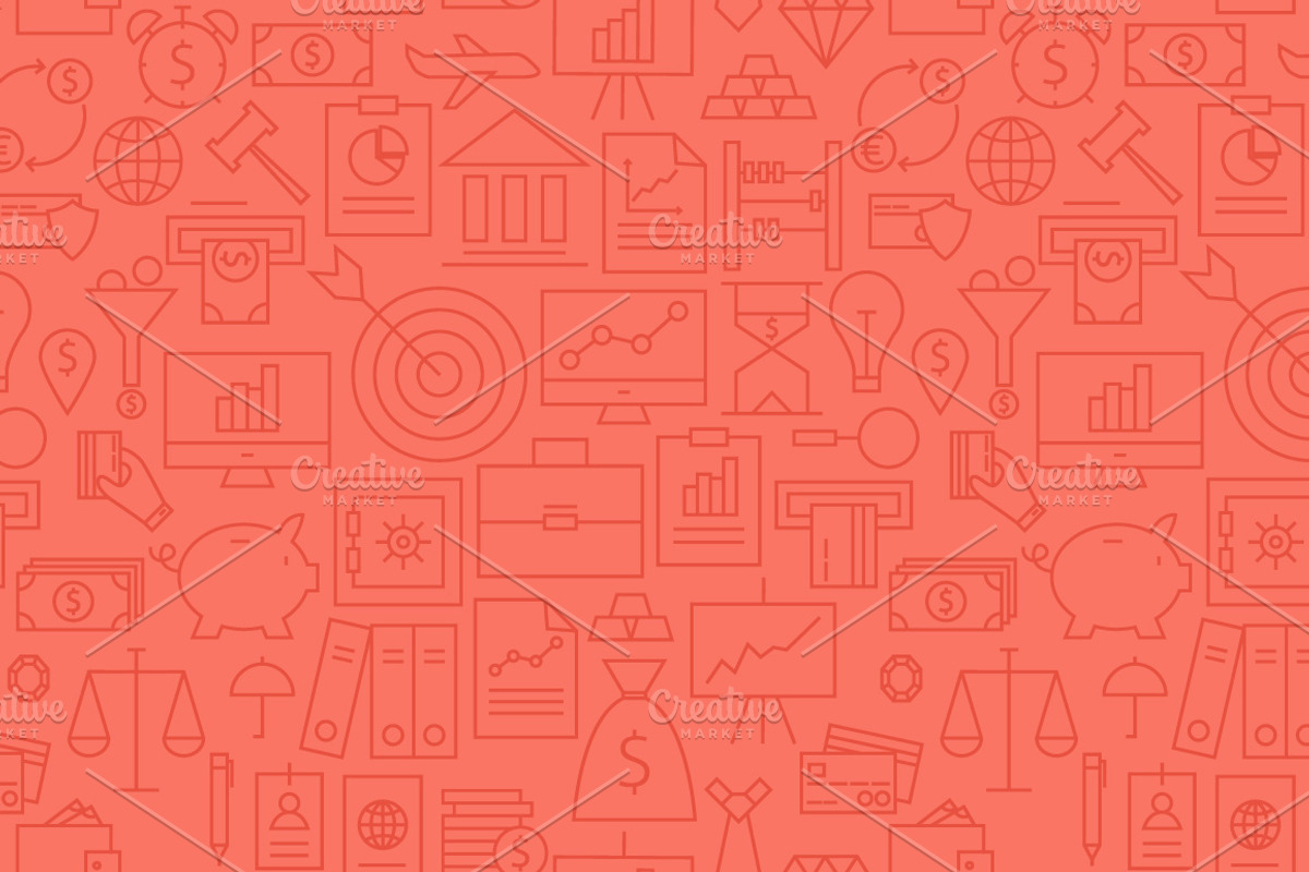 Business Finance Line Seamless Pattern