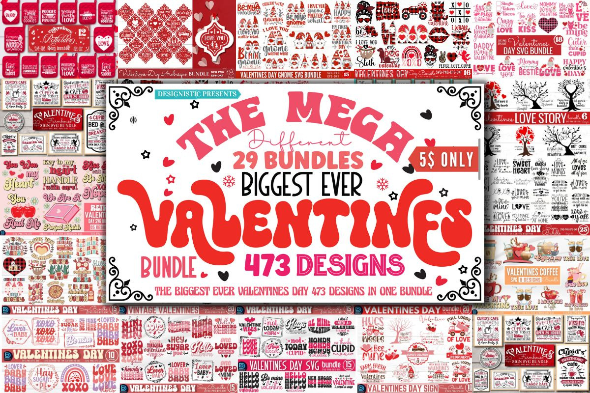 Mega Valentines Day SVG Bundle | Creative Market