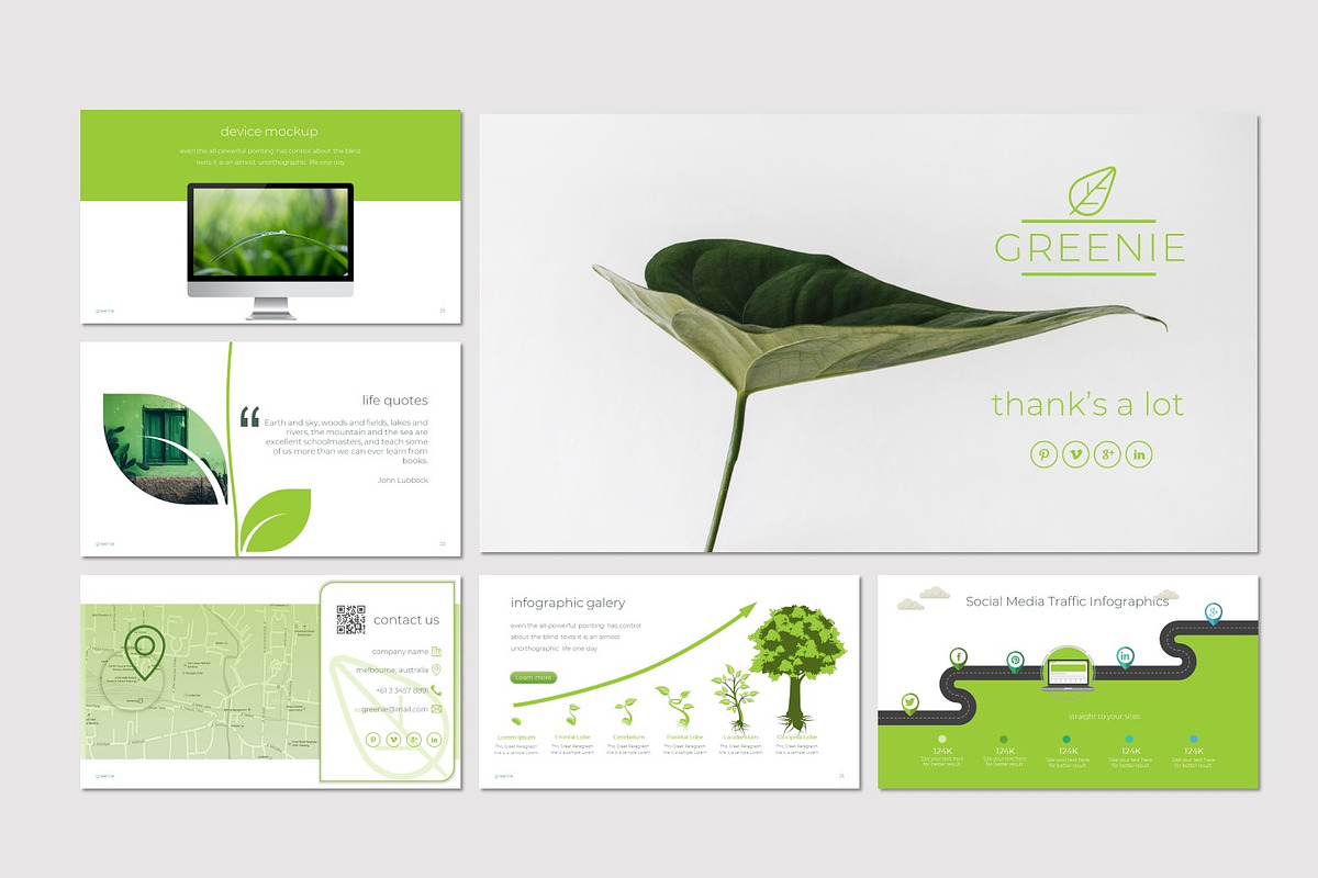 Greenie - Powerpoint Template, a Presentation Template by inspirasign