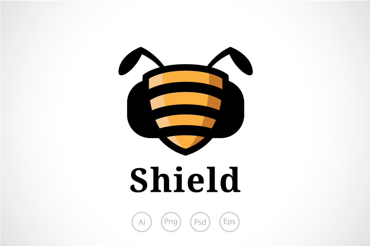 Bee Shield Logo Template, a Branding & Logo Template by Heavtryq Design