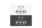 Retro vintage mining equipment logo, a Branding & Logo Template by ...