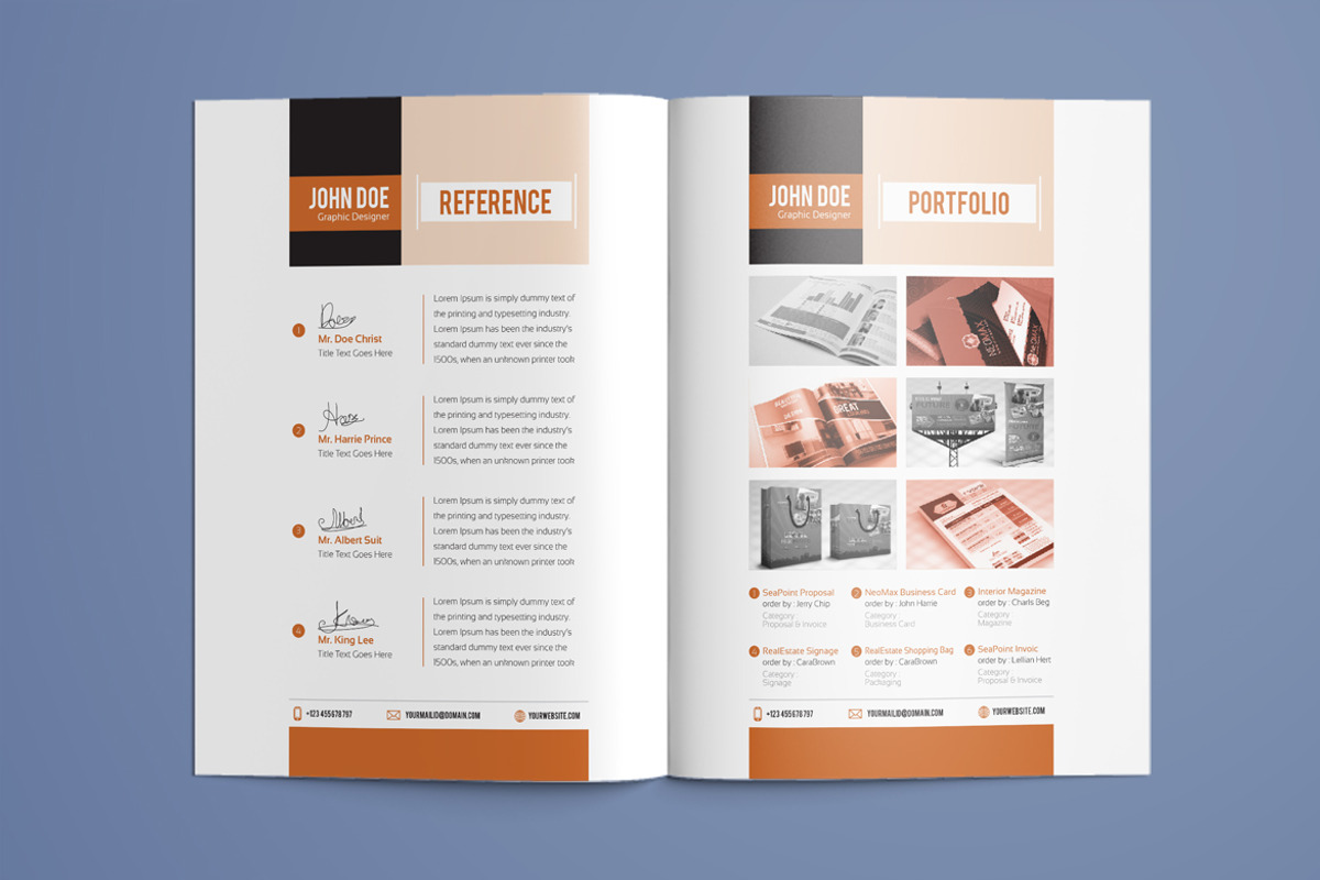 Resume Booklet Template Vol. 01, a Resume Template by ContestDesign