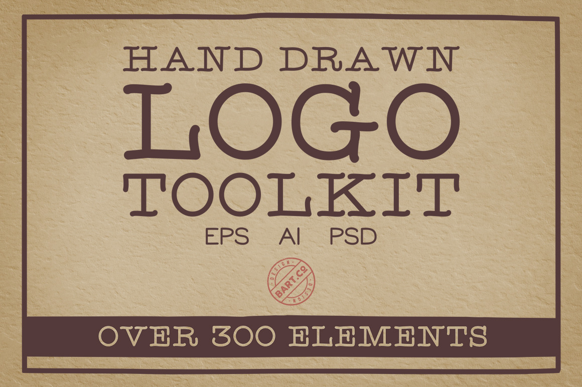 Hand Drawn Logo Toolkit, an Object Graphic by Bart Wesolek