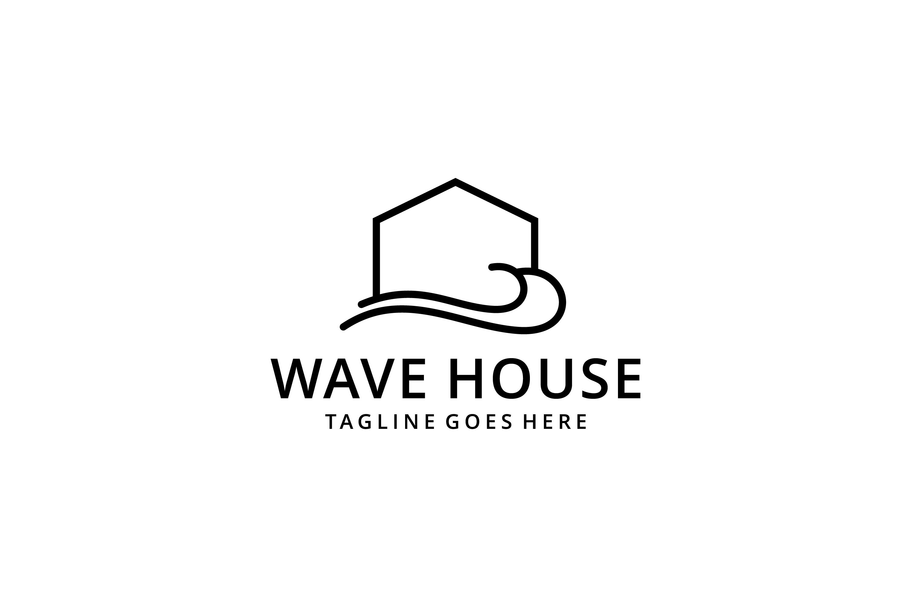 illustration sea wave house logo, a Branding & Logo Template by nadifa99