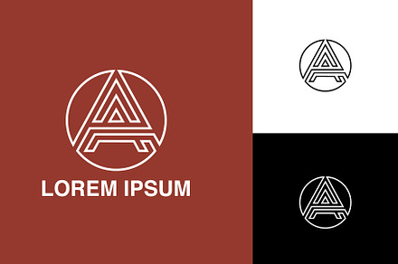 simple A initial logo, a Branding & Logo Template by ZHR Creative