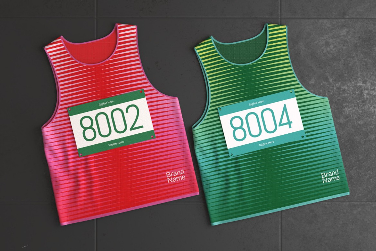 Bib Marathon On Jersey Mockup, a Shirt Mockup by graphicook