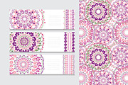 Pink Violet Floral Card Templates | Card Templates ~ Creative Market
