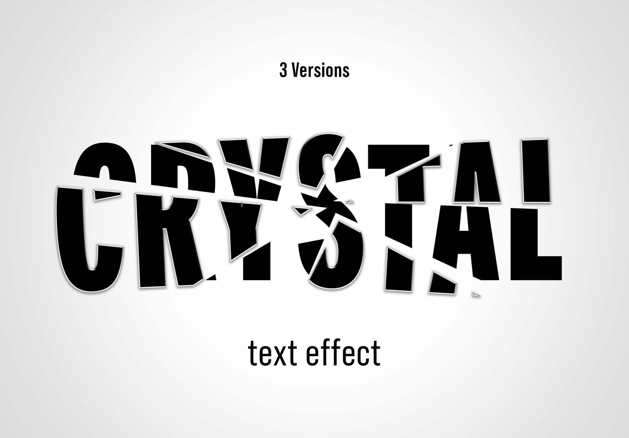 Broken Glass Text Effect