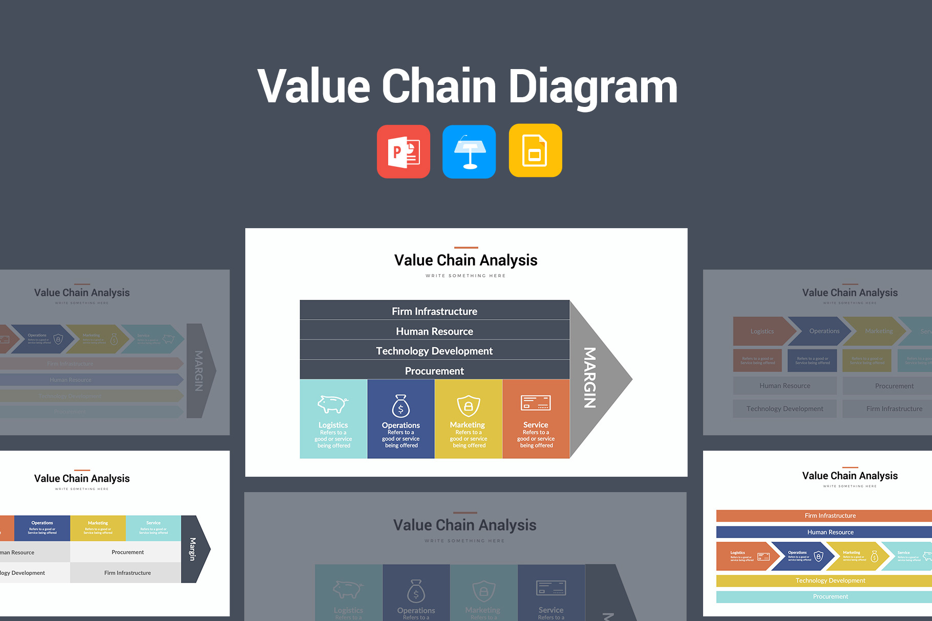 Value Chain Diagram, a Presentation Template by slidequest