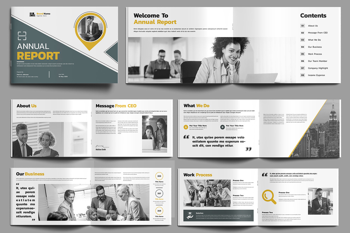 Annual Report Landscape Layout