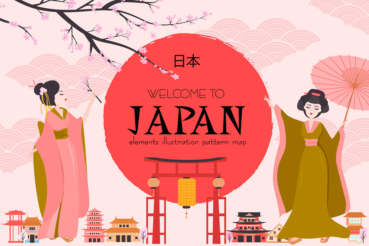 Welcome to Japan, a Decorative Illustration by Mio Buono