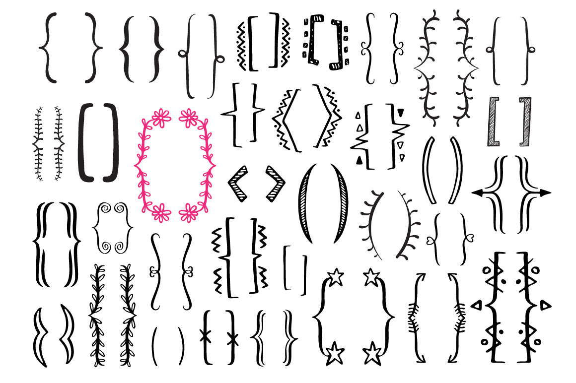34 vector brackets, a Symbol Font by Hala