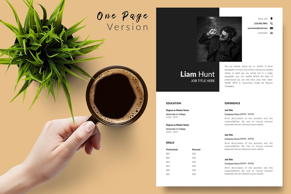 Modern Resume Design / CV - Liam