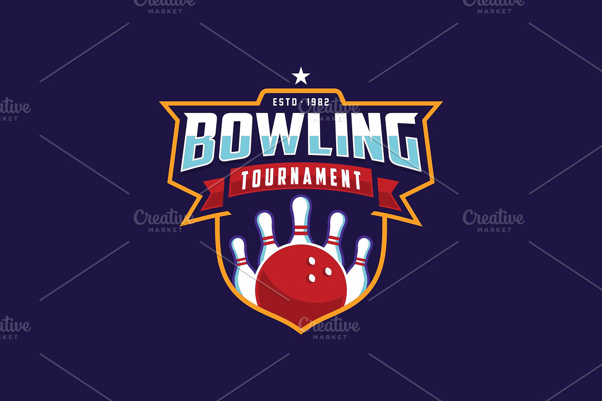 Bowling Emblem Logo Design, a Branding & Logo Template by swarnstudio