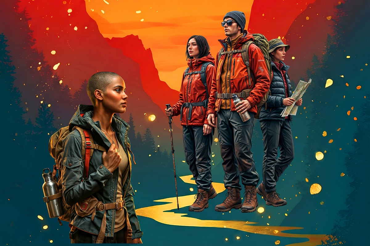 Golden Hour Travelers Cliparts