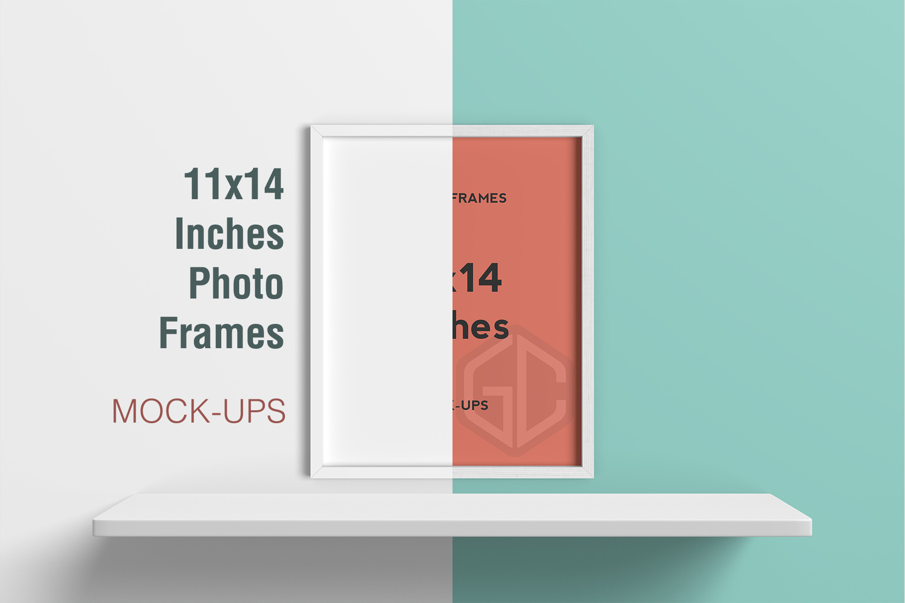 11x14 Inches Photo Frames Mockups, a Print Template by graphiccrew