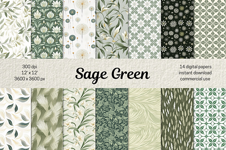 Nude, Green & Gold Digital Papers | Graphic Patterns ~ Creative Market