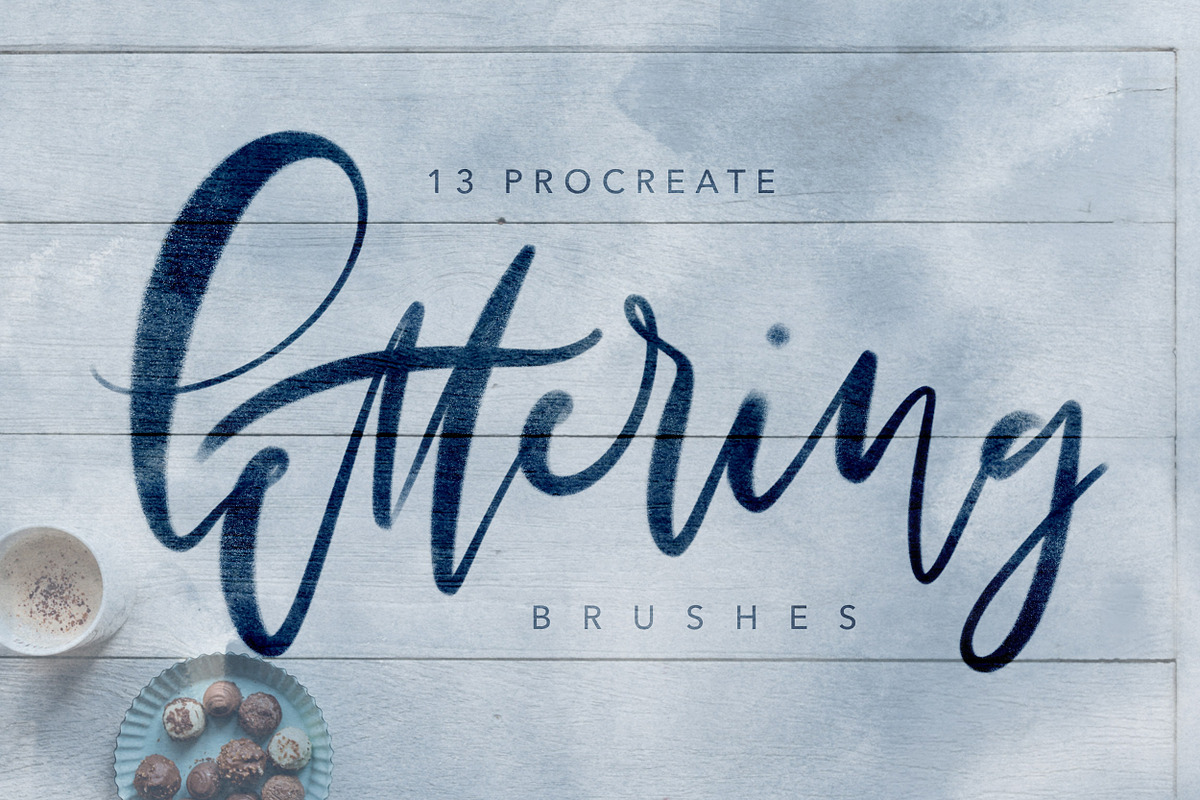 Procreate Textured Lettering Brushes, a Brush Add-On by friday supply