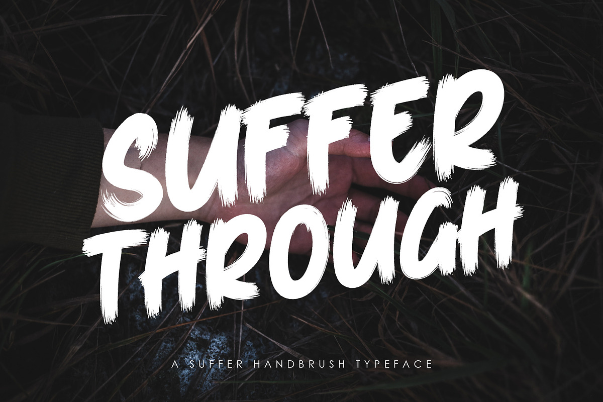 Suffer Through // Handbrush Typeface, a Font by Crump Hand