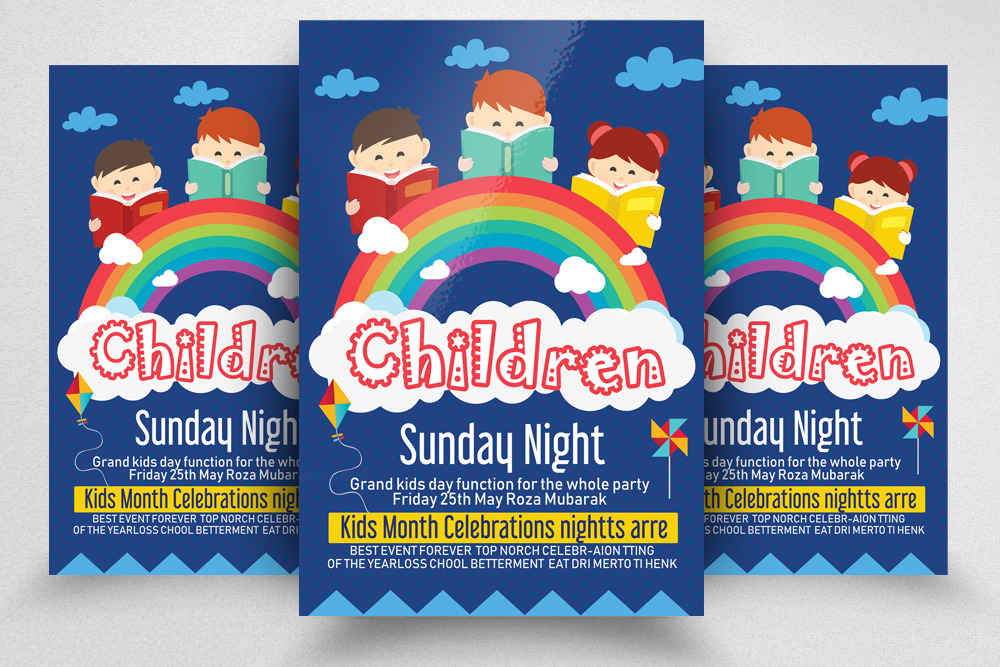Happy Children Fun Day Flyer, a Flyer Template by Design Up