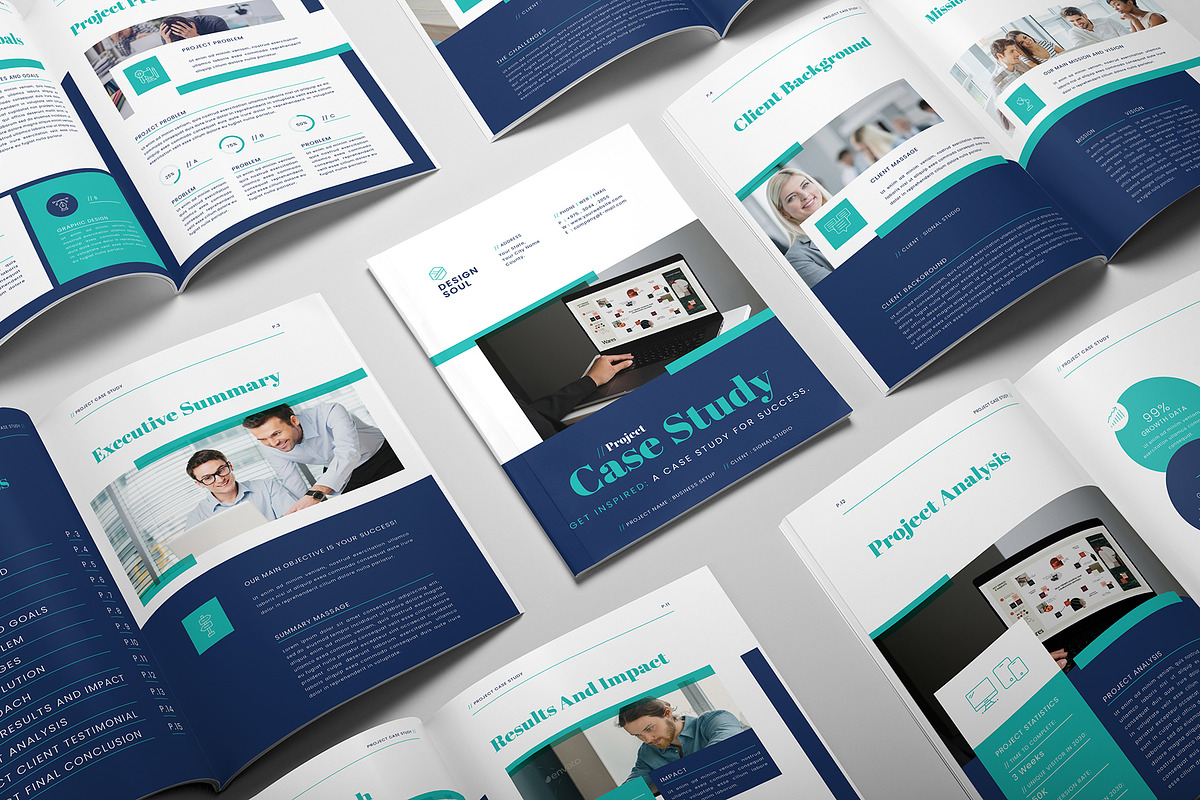 Case Study Template, a Brochure Template by Designsoul14