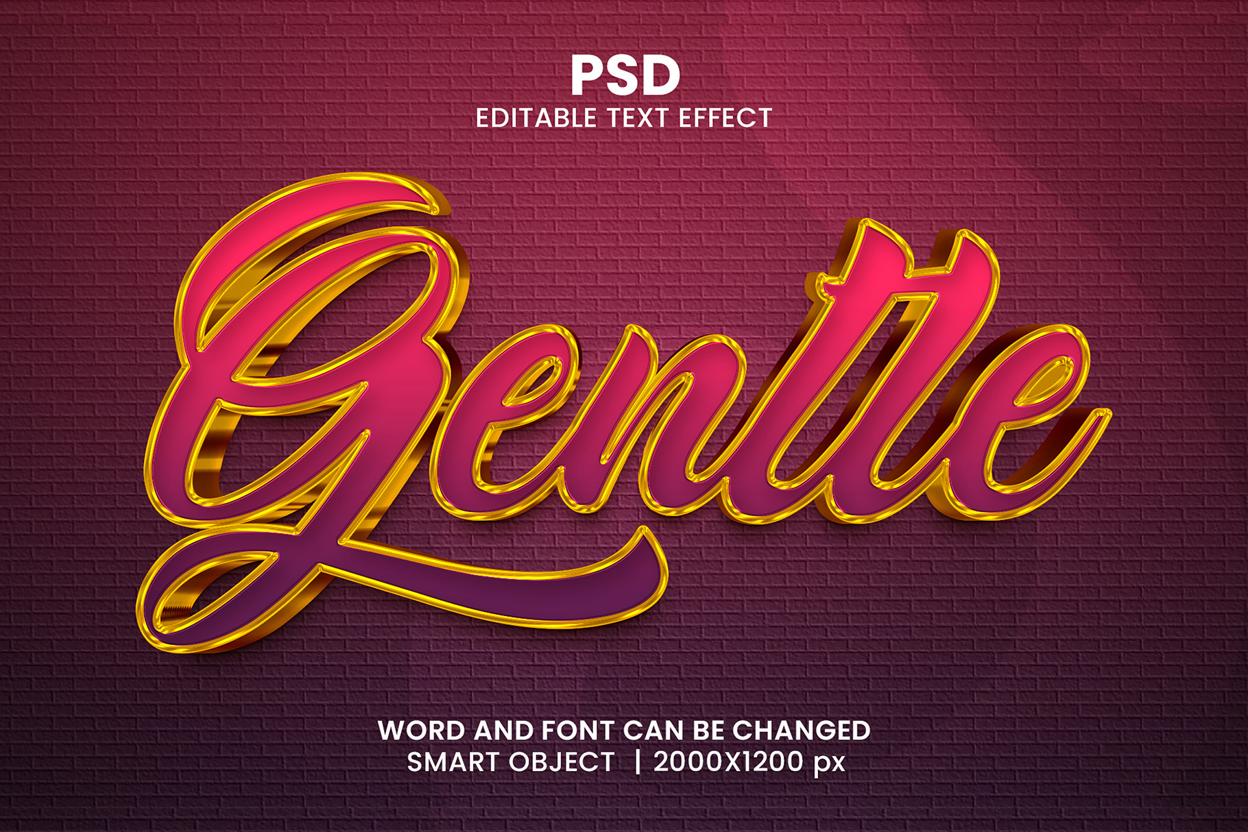 Gentle Luxury 3d Psd Text Effect, a Layer Style Add-On by bdrobin