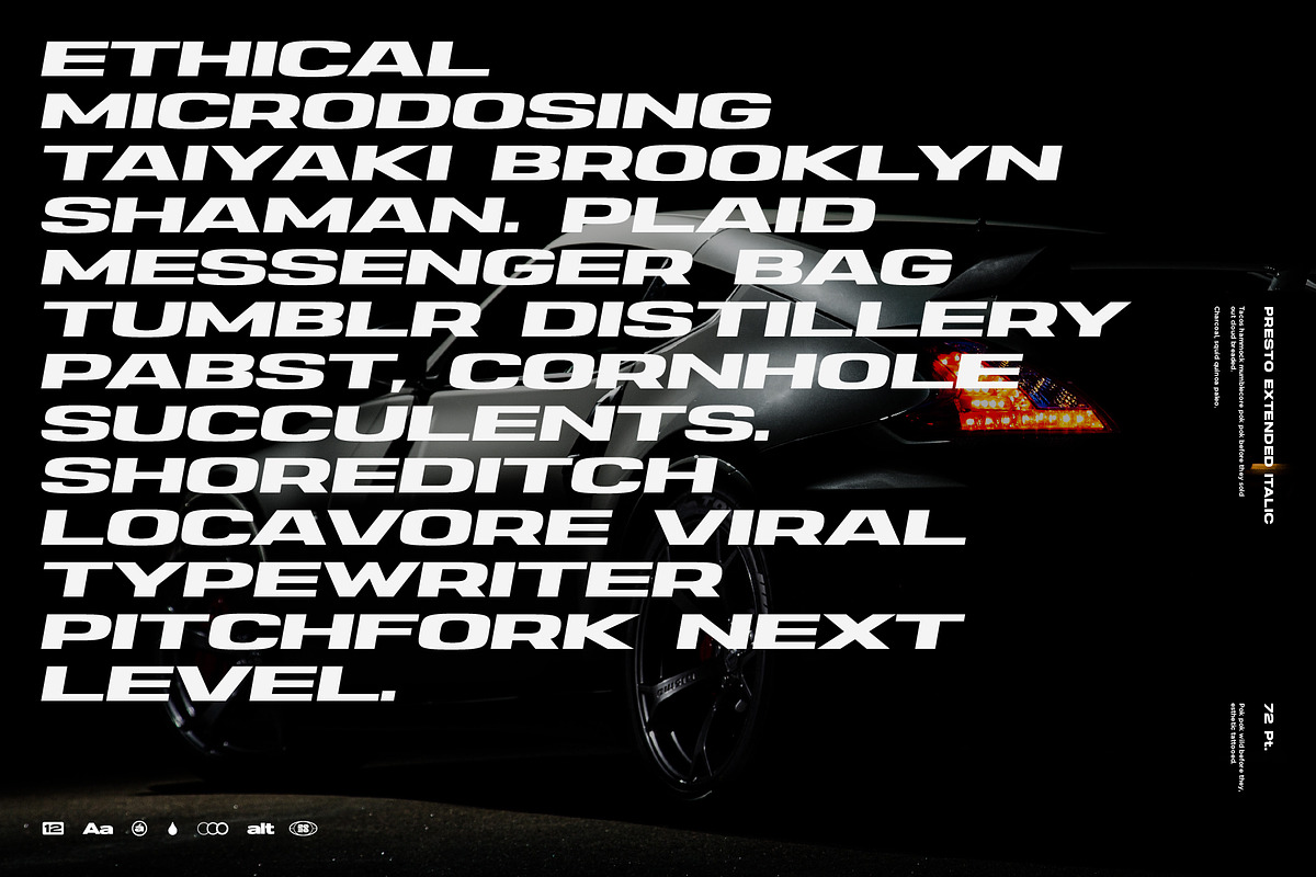 Presto, a Sans Serif Font by TypeJuice™