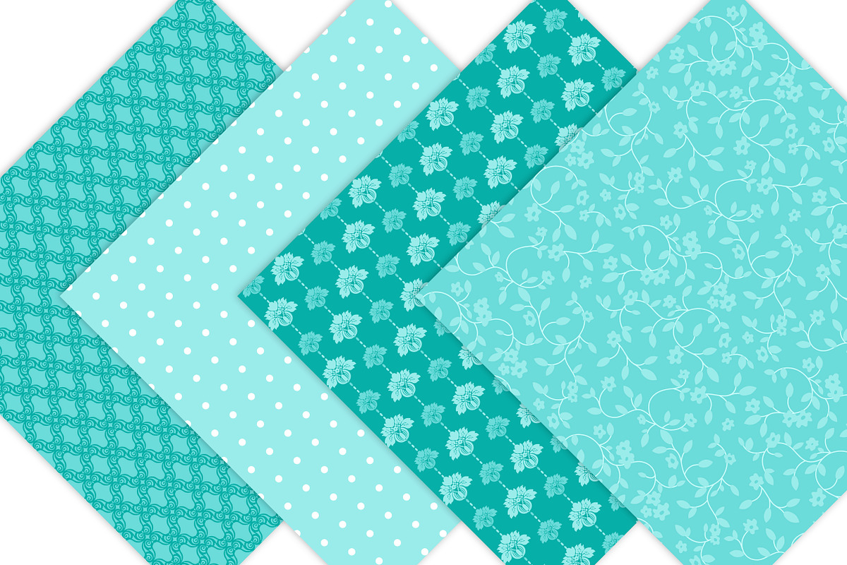 Wedding Digital Paper Something Blue, a Pattern Graphic by Leska's Digitals
