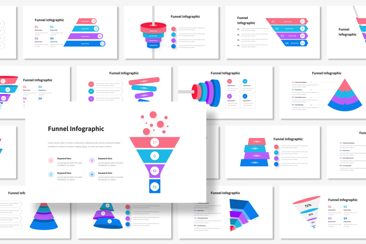 Funnel Infographic Keynote, a Presentation Template by Antstheme