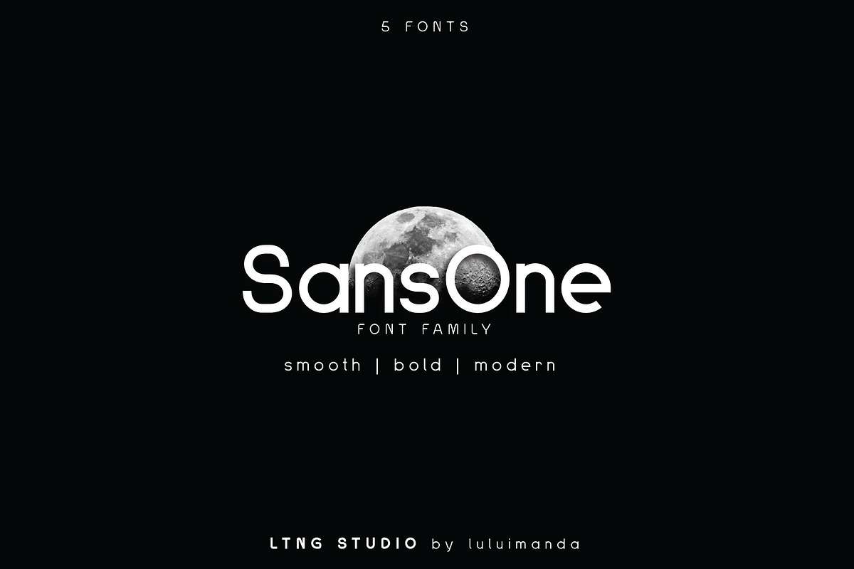 SansOne Font Family, a Sans Serif Font by LTNG STUDIO