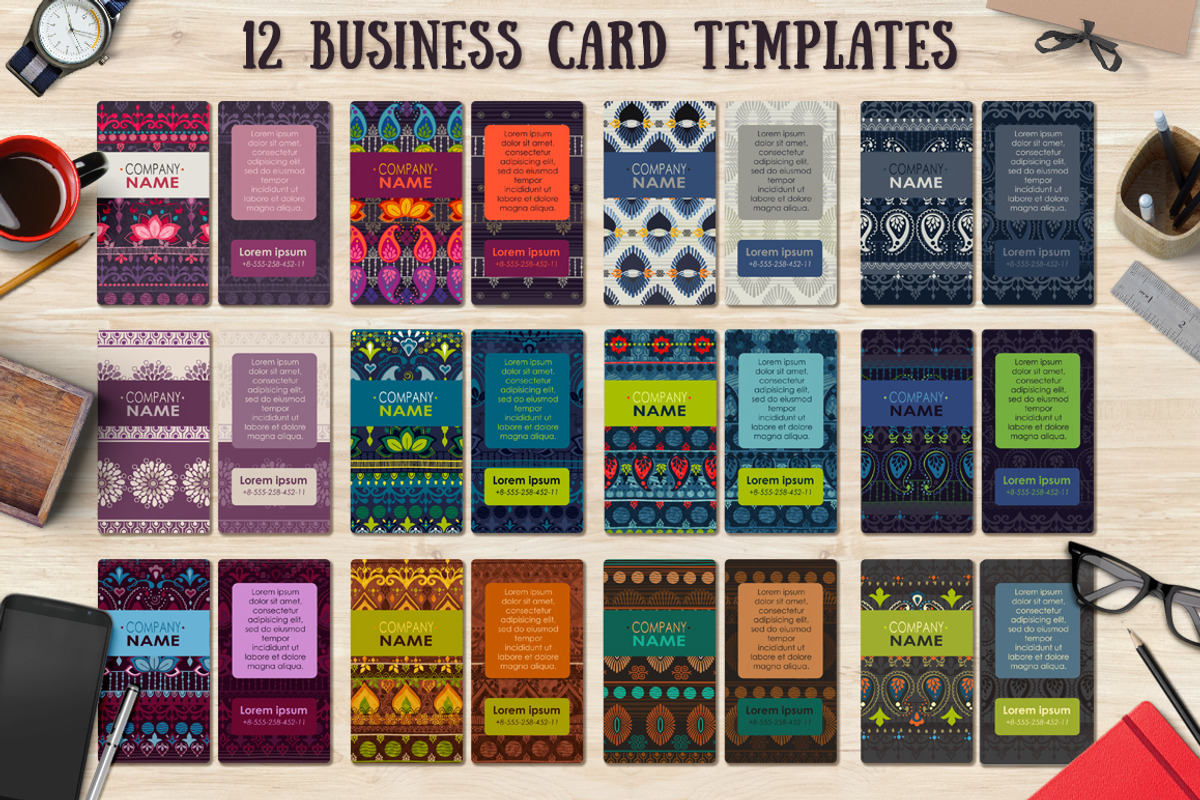 3.Tribal patterns, brushes and cards, a Pattern Graphic by SwetTS