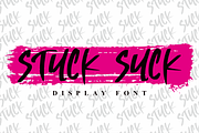 Stuck Suck, a Script Font by MenkType Studio