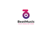 Beat Music B Letter Logo Template | Branding & Logo Templates ...