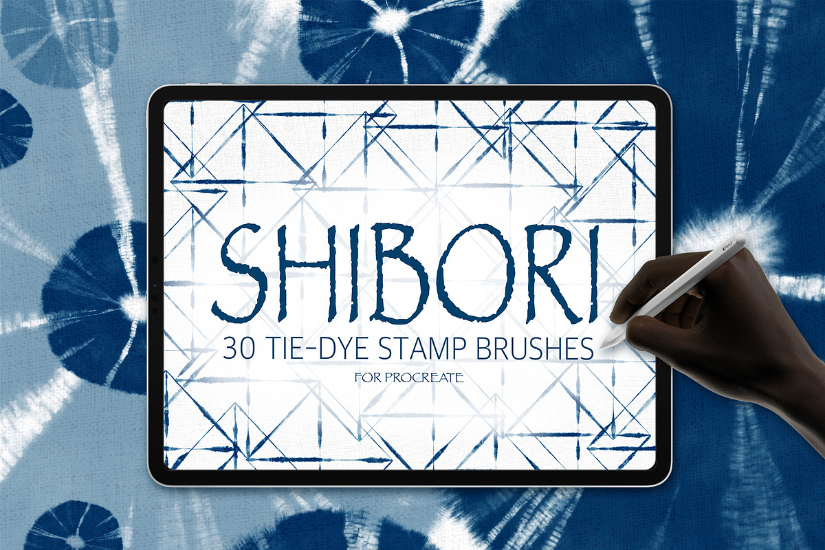 Shibori Tie Dye Procreate Brushes, a Brush Add-On by OlgaRom | Creative ...
