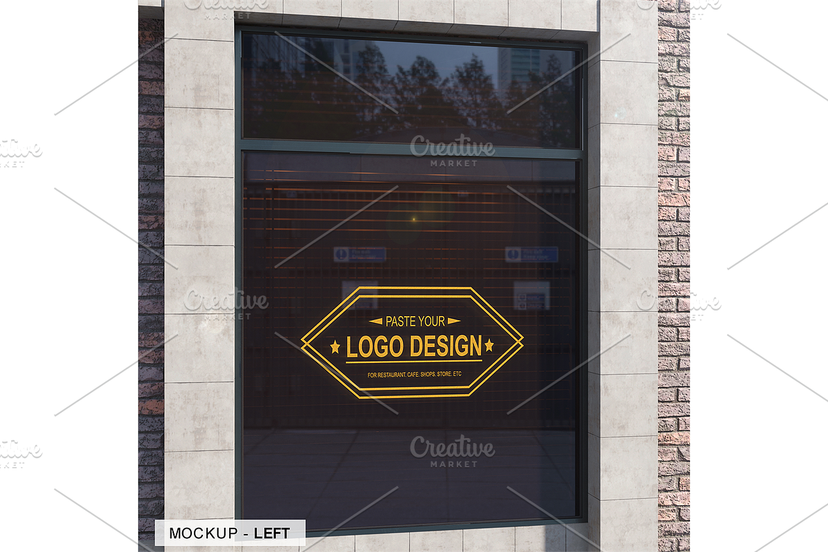 Storefront Window Logo Mockup, an Advertising Mockup by Art-Jek.std