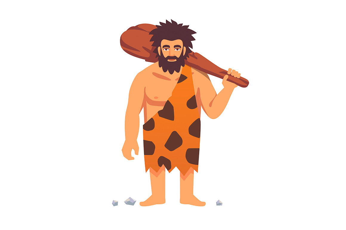 Stone age primitive man, an Animal Illustration by Iconicbestiary