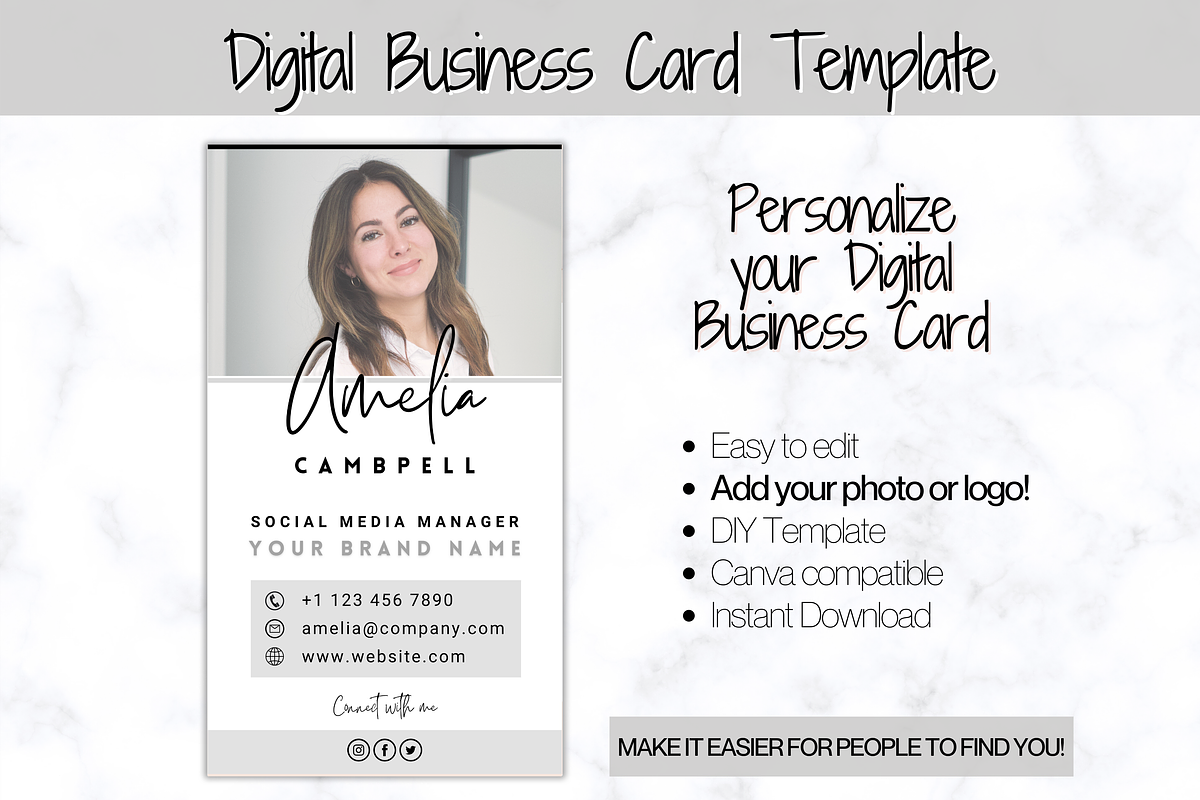 Digital Business Card Template