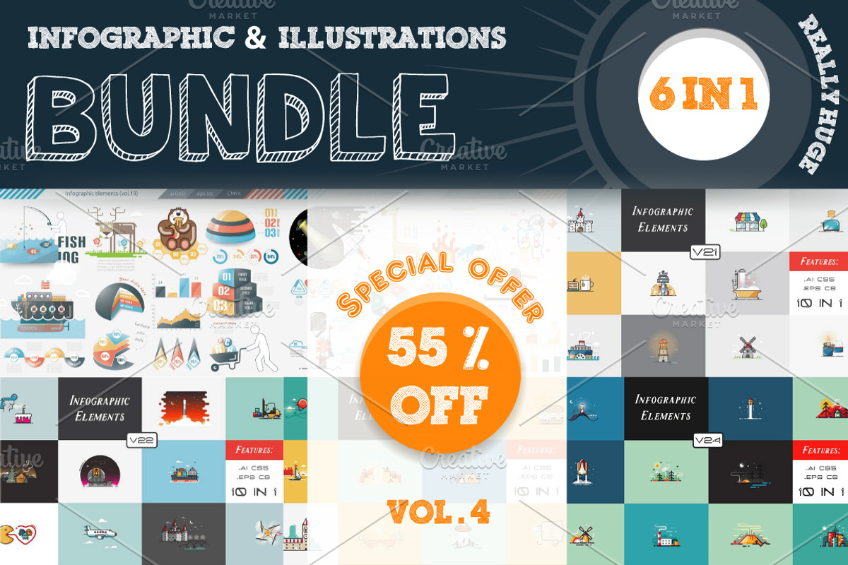 Infographic & Illustrations Bundle, a Technology Illustration by ...