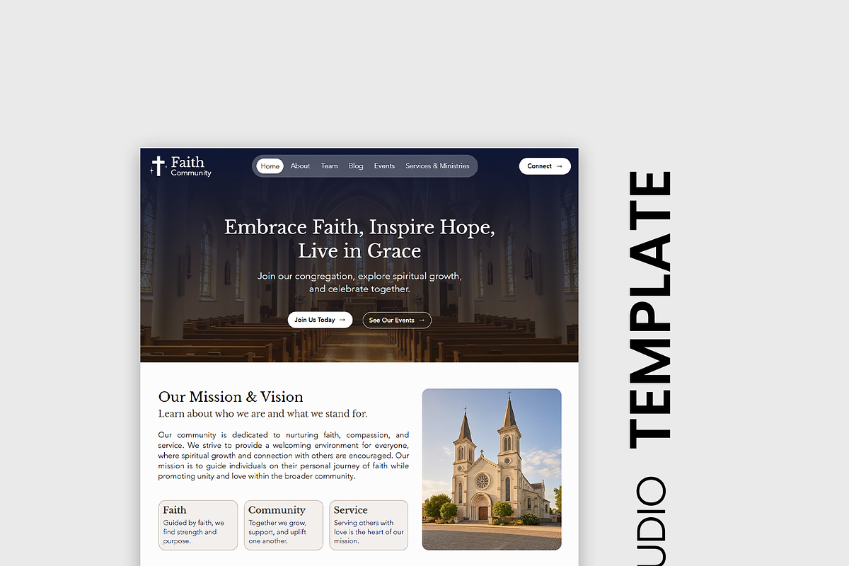 Religious Website Template, a Wix Template by Kitteeh